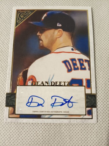 2020 DEAN DEETZ TOPPS GALLERY AUTOGRAPHED AUTO CARD #138 HOUSTON ASTROS ...