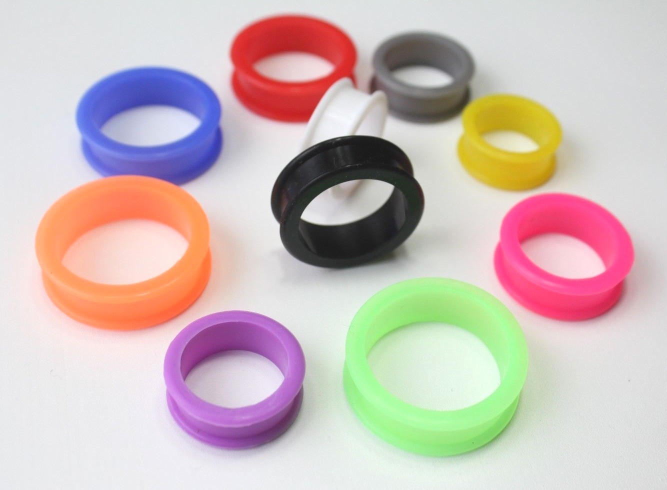 1x 22-76mm Large Sizes Silicone Gauges Earring Flesh Tunnel Ear plug ...