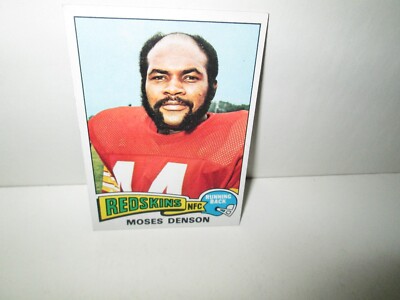 MOSES DENSON 1975 football card Topps #392 rookie Rc WASHINGTON ...