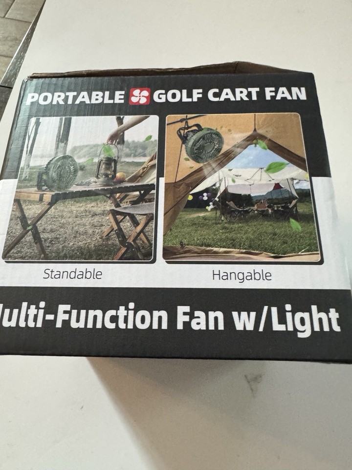 Magnetic Golf Cart Fan Rechargeable Portable Fan 10400mAh Battery ...