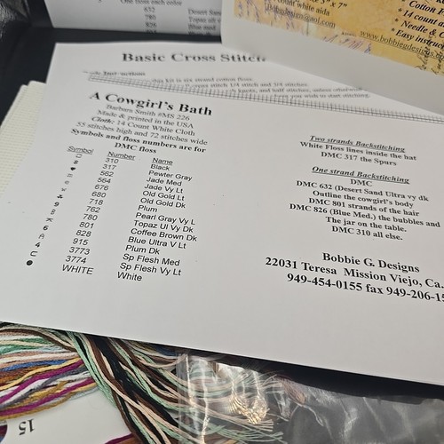 A Cowgirls Bath Counted Cross Stitch By Bobbie G. Designs Complete ...