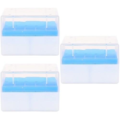 Set of 3 Freezing Tubes Storage Box Compartment Boxes Cold Organizer ...