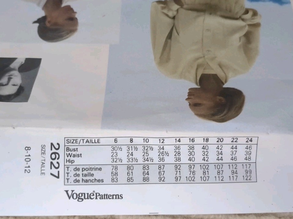 Vogue Attitudes Pattern 2627 Jacket Pants Carmelo Pomodoro Misses Sz 8 ...