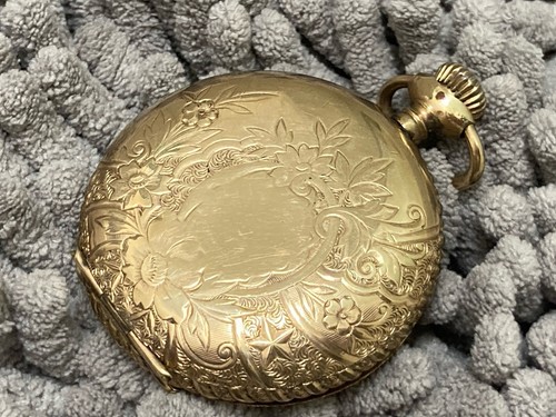 antique pocket watch SETH THOMAS 35 engraved hunter case c 1901 7 ...