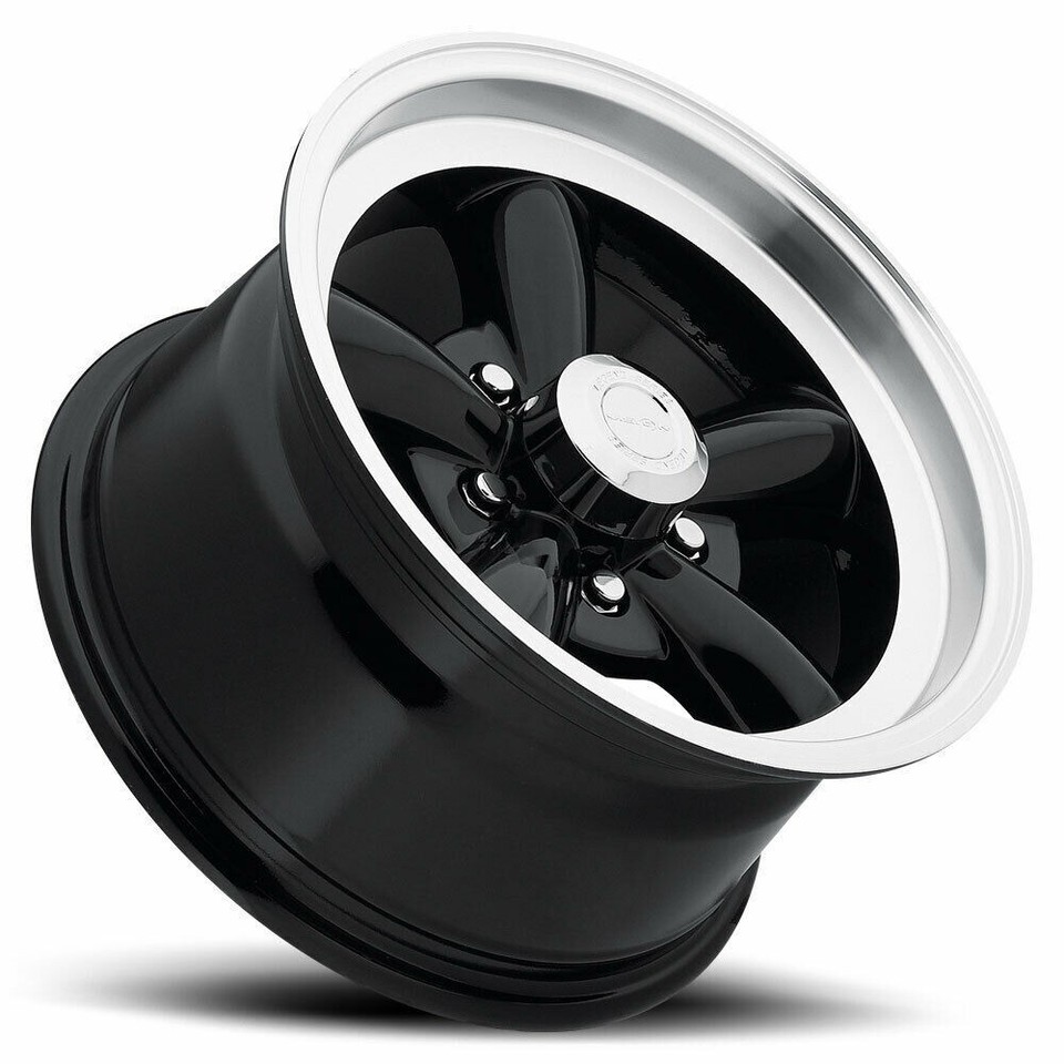 15" Vision 141 Legend 5 Gloss Black Machined Lip 15x7 Wheel 5x4.5 ...