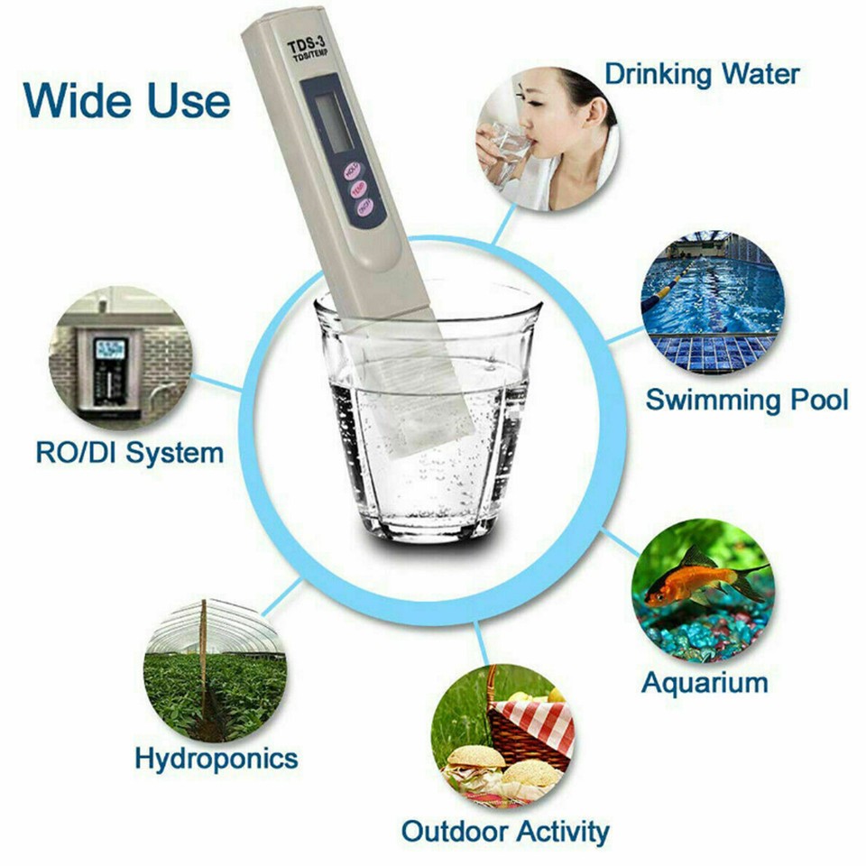 TDS Meter Digital Tester Water Quality Testing Kits for Drinking Water ...