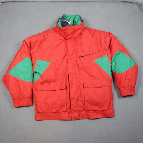 Vintage Gant Ski Jacket Mens Large Color Block Puffer Coat Goose Down ...
