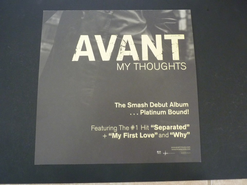 Avant My Thoughts Promo LP Record Photo Flat 12x12 Poster | eBay