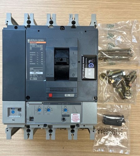 SCHNEIDER NS400N 400AMP 4 POLE MCCB COMPACT MERLIN GERIN 32694 STR23SE ...