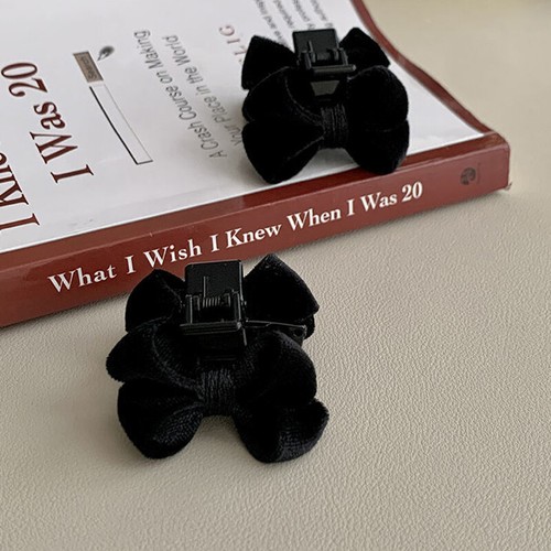 Cute Sweet Girls Bowknot Mini Hair Claws Velour Side Clips Bow Small ...