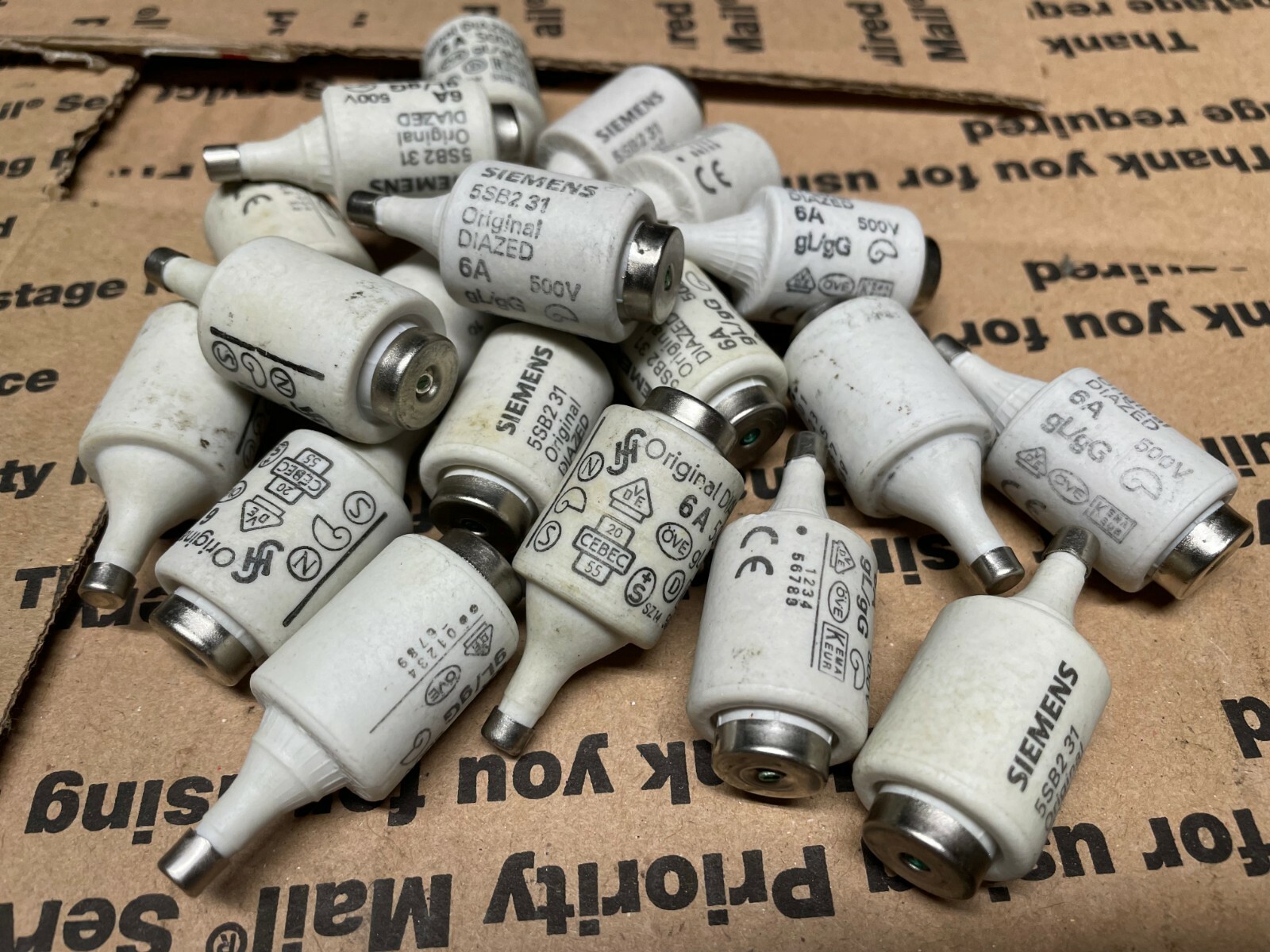 Siemens 5SB231 original DIAZED size DII fuse 500V 6A gL/gG 6 amp 5SB2 ...