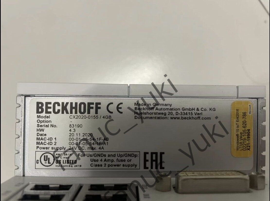 Beckhoff CX2020-0155/4GB CPU Controller module Fast Via DHL or FedEx ...