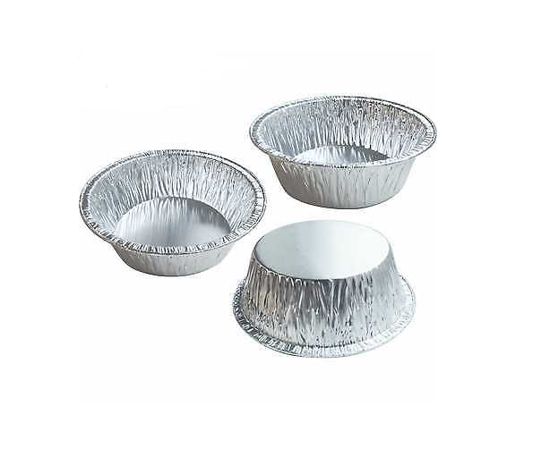 SMALL ALUMINIUM FOIL DISHES STEAK PIE ROUND 33MM DEEP BAKING FRUITS ...