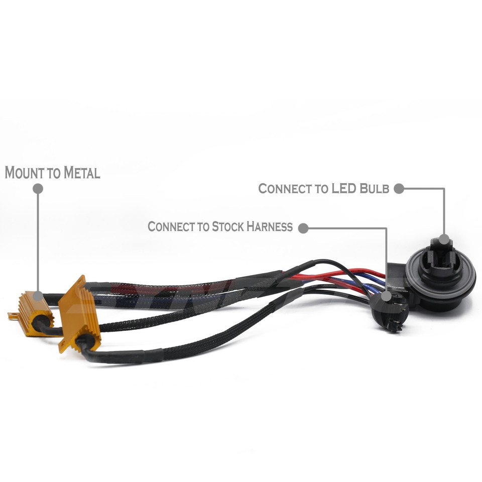 3157 Decoder Load Resistor Fix LED Turn Signal Hyper Flash Error Free ...