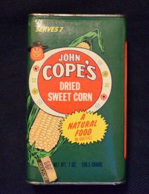 Vintage JOHN COPE'S DRIED SWEET CORN 7oz | 1950's? | Please see ...