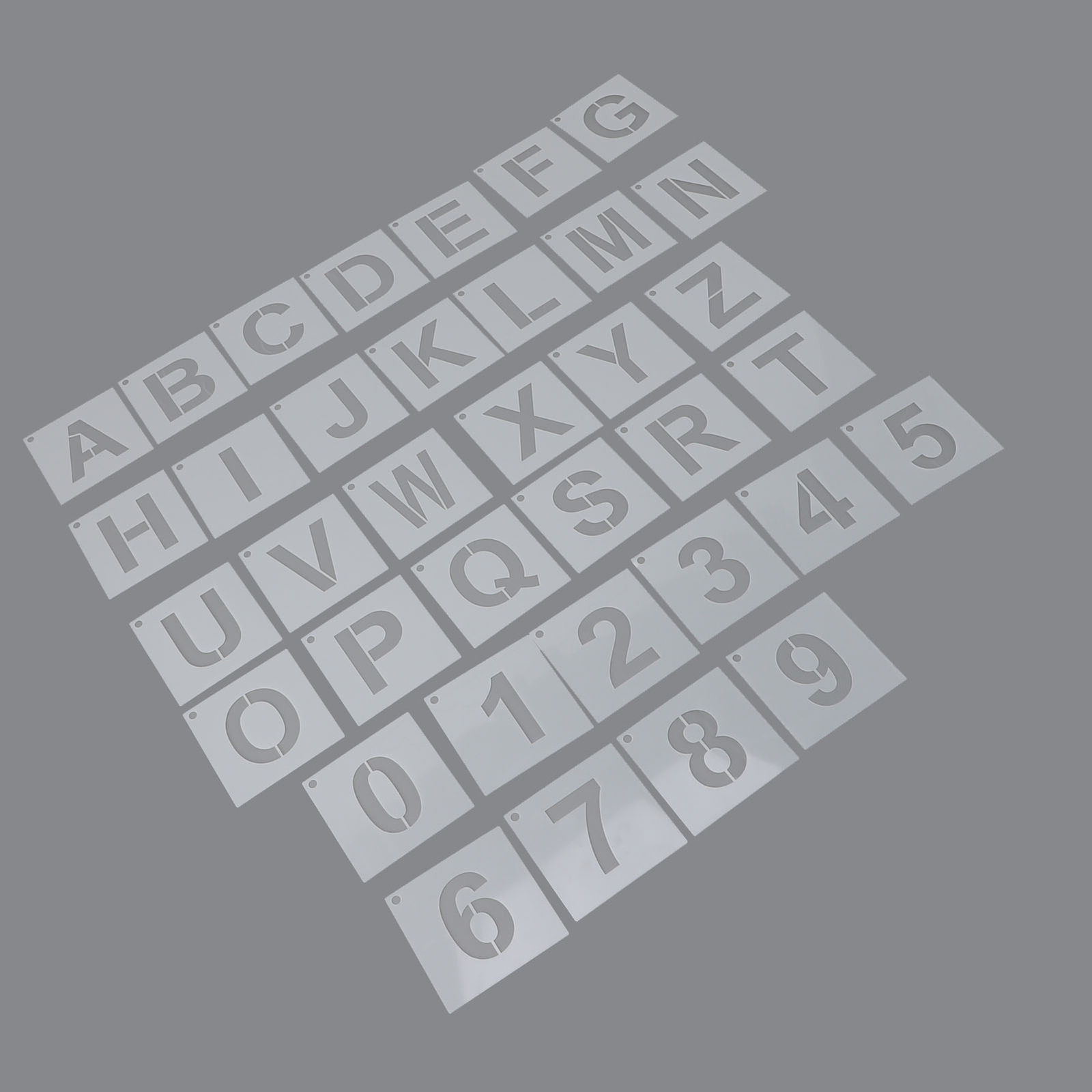 2 Inch 36pcs Letter Numbers Stencils Set For Spray Painting Alphabet Ar ...