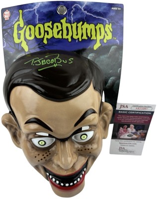 TIM JACOBUS signed MASK Slappy the Dummy GOOSEBUMPS Trick or Treat ...