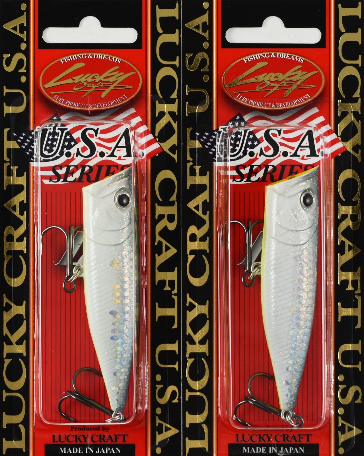 (LOT OF 2) LUCKY CRAFT G-SPLASH 80RT 1/2OZ GS80RT-151 MS GUN METAL SHAD ...