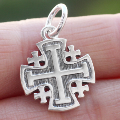 925 Sterling Silver Jerusalem Cross Pendant Symbol Potent Spirit For ...