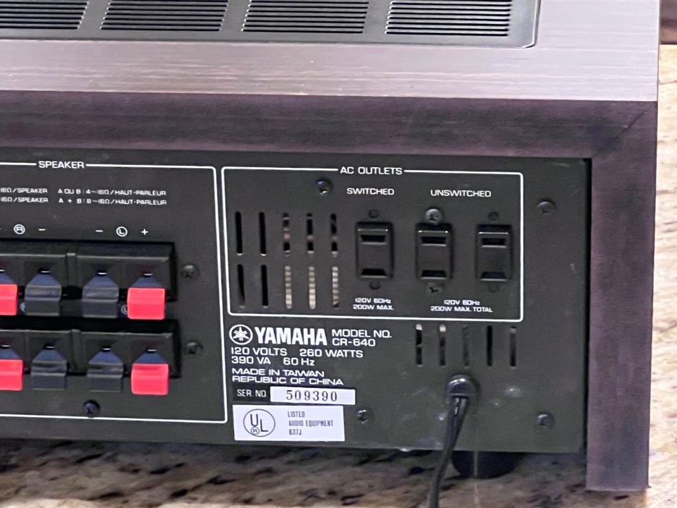 Vintage YAMAHA CR-640 Natural Sound Stereo Receiver BLK (SWEET) | eBay