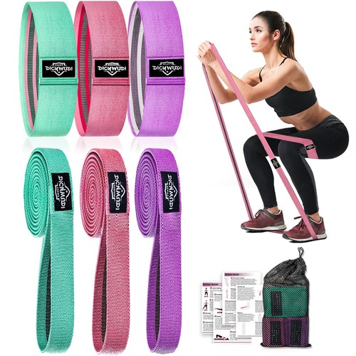 Fabric Resistance Bands for Working Out, 3Pack or 6Pack Non-Slip ...