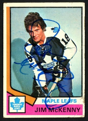 Jim McKenny Autographed Signed 1974-75 Topps Card #198 Toronto Maple ...