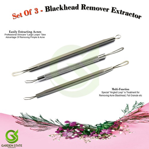 Skin Facial Blackhead Removal Comedone Extractor Dual Loop Acne Removal ...