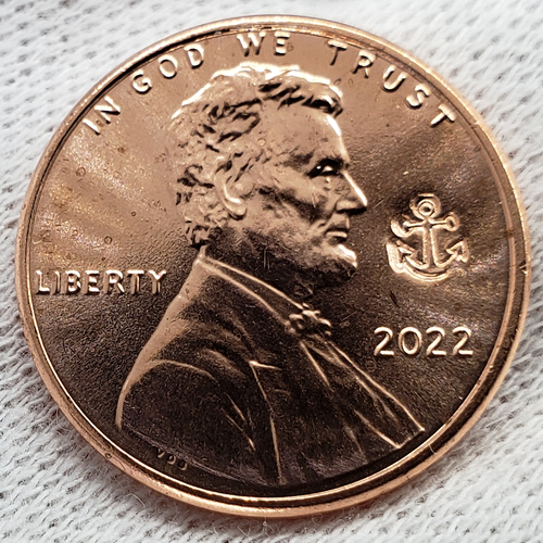 2022 Lincoln Shield Cent Penny Marine Boat Ship Anchor Counterstamp ...