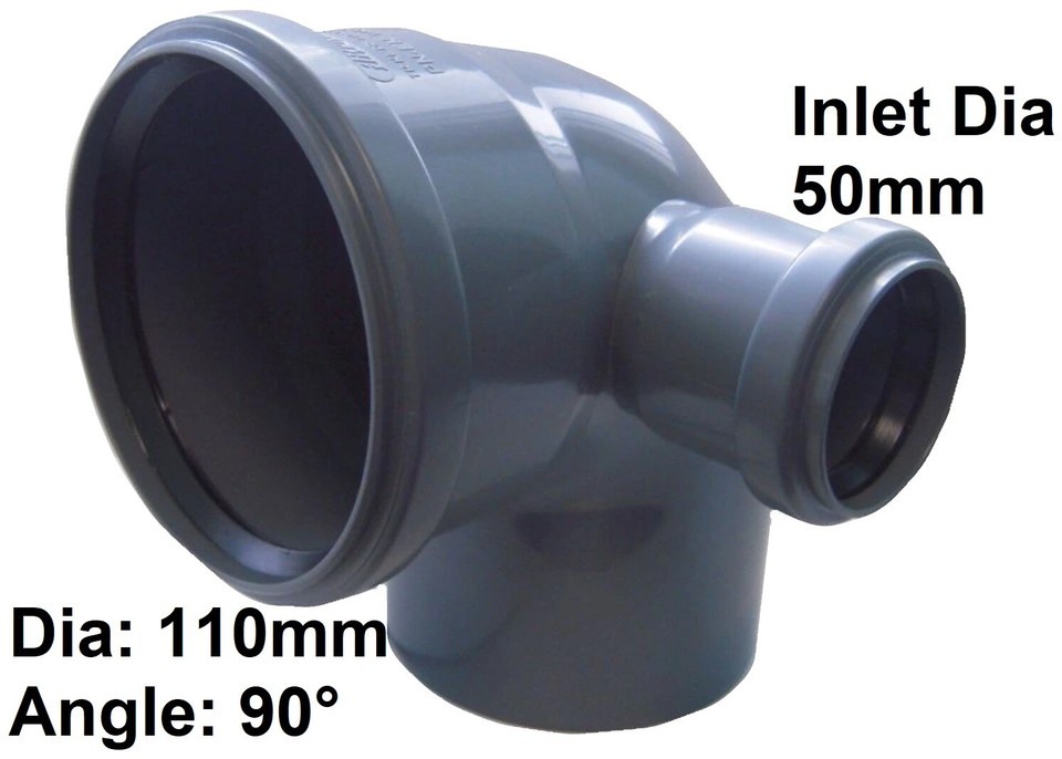 Pushfit Waste Pipe Fittings Connector Soil Tee Elbow Socket 32mm 40mm ...