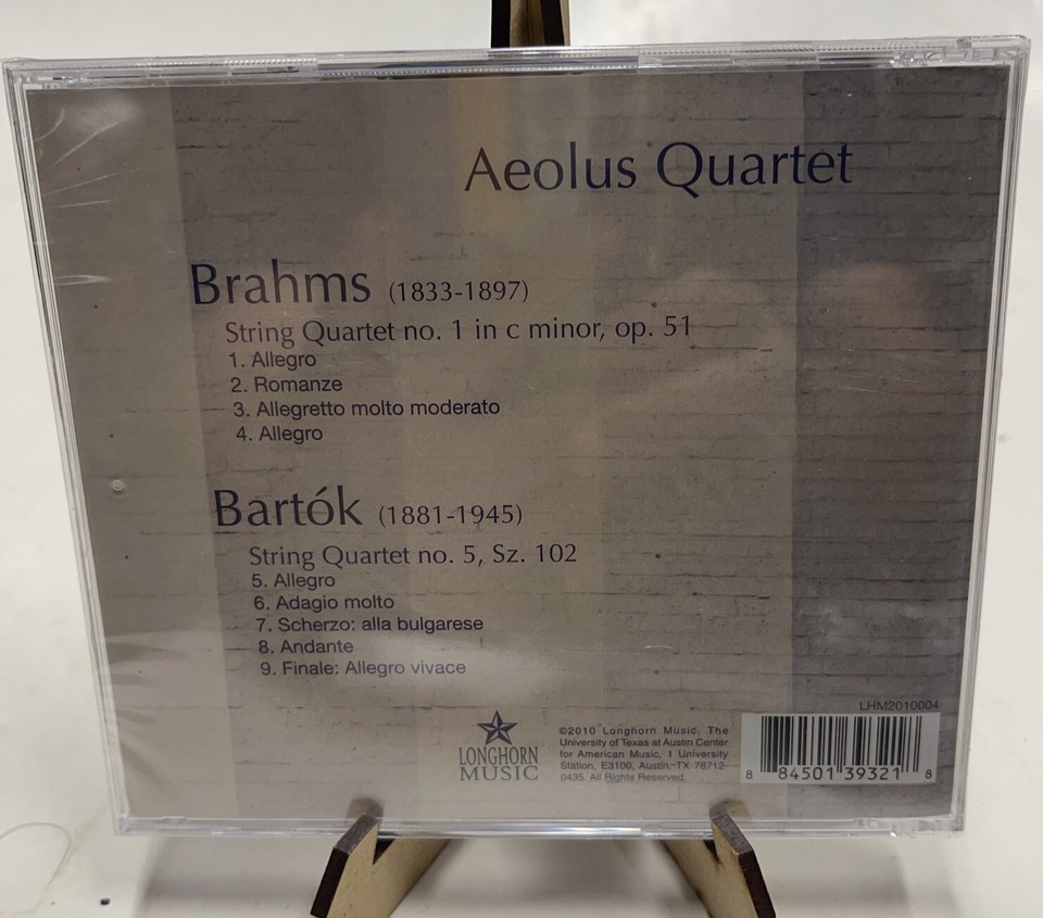 BRAHMS / BARTOK - Aeolus Quartet Performs Brahms & Bartok - CD - *SEALED/NEW* 884501393218 | eBay