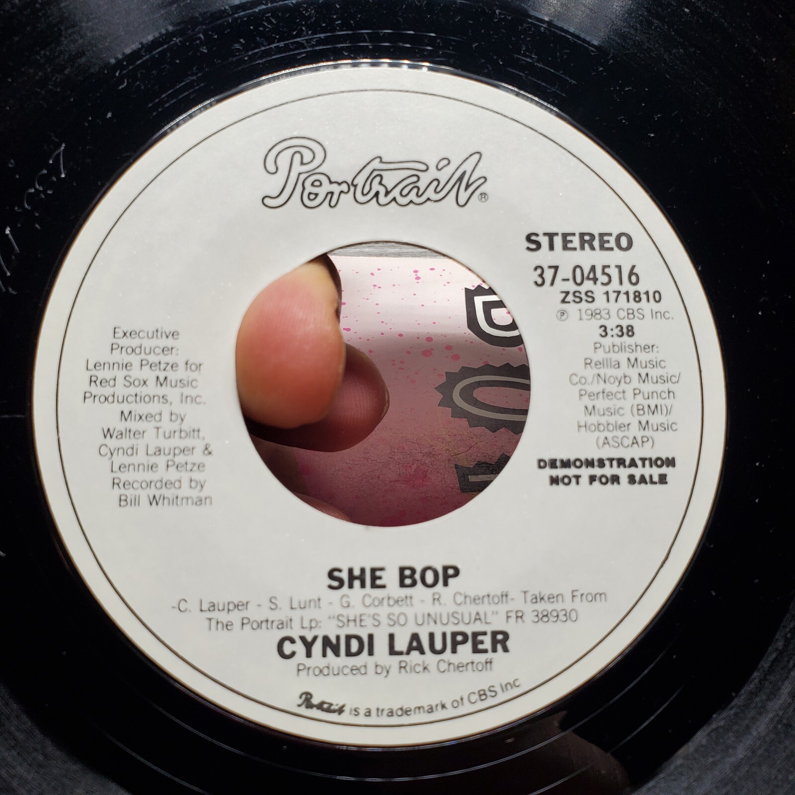 Cyndi Lauper - She Bop, Portrait 37-04516, WL PROMO 45 RPM, 1983 ...