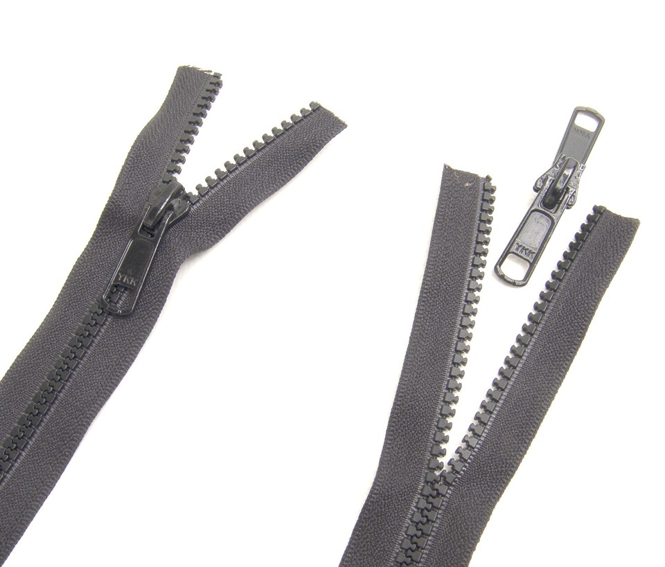 Zipper Chain, #5, Vislon Molded Tooth w/ (2) Double Metal Tab Slider ...