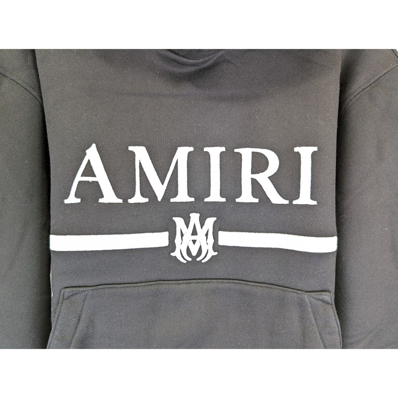 Amiri MA Bar Embroidery Hoodie in Black BNWT XXL | eBay