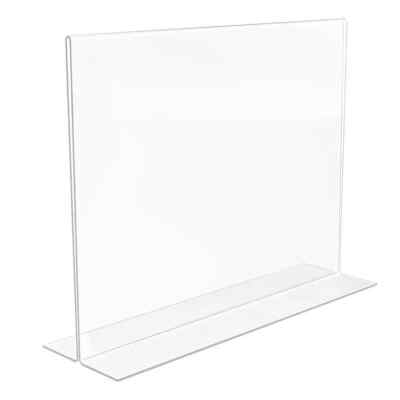 Staples Clear Acrylic 11"W x 8.5"H Horizontal Document Display Holder ...