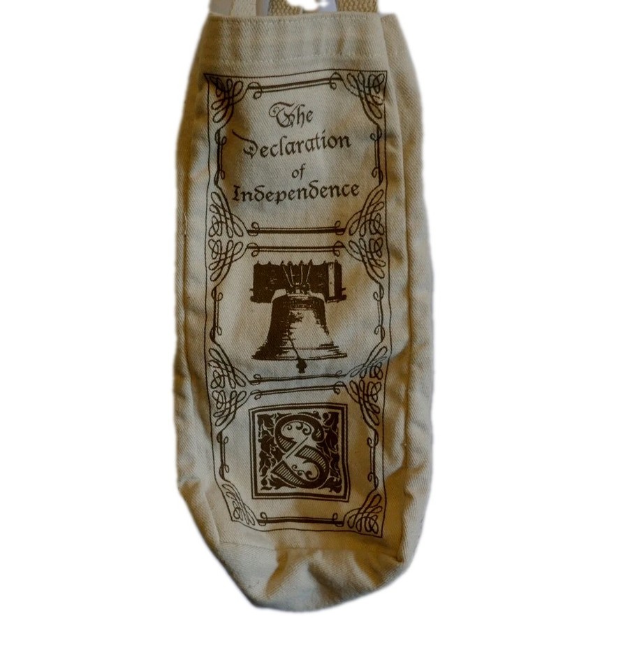 Canvas Book Market Tote Bag Declaration of Independence 15" x 15" | eBay