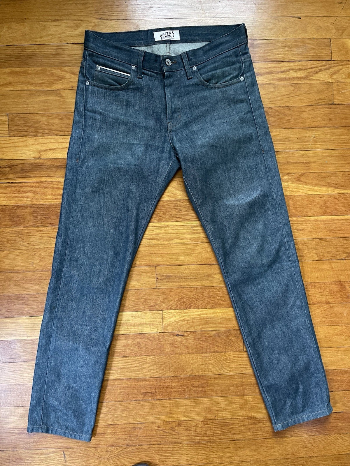 Naked & Famous Rusted Blue Selvedge Super Skinny Guy … - Gem