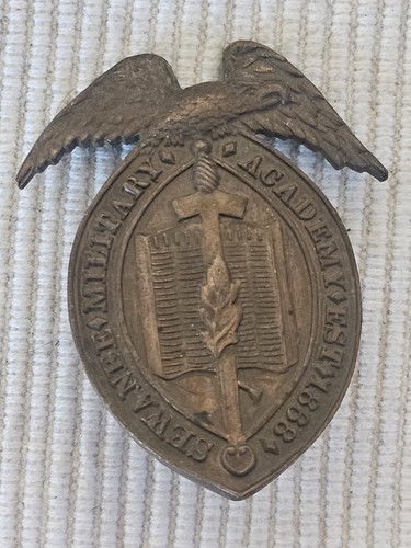 WWII US Army Sewanee Officer OCS ROTC Military Academy Cap Hat Badge L ...