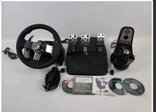 Logitech G27 Racing Wheel Set w/ Pedals, Shifter, Box, CDs & Manual ...
