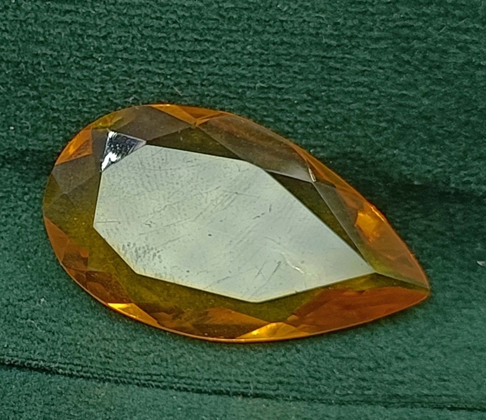 Natural Yellow Citrine 33.75 Ct Pear Shape 36x7mm IGL Certified Gems ...