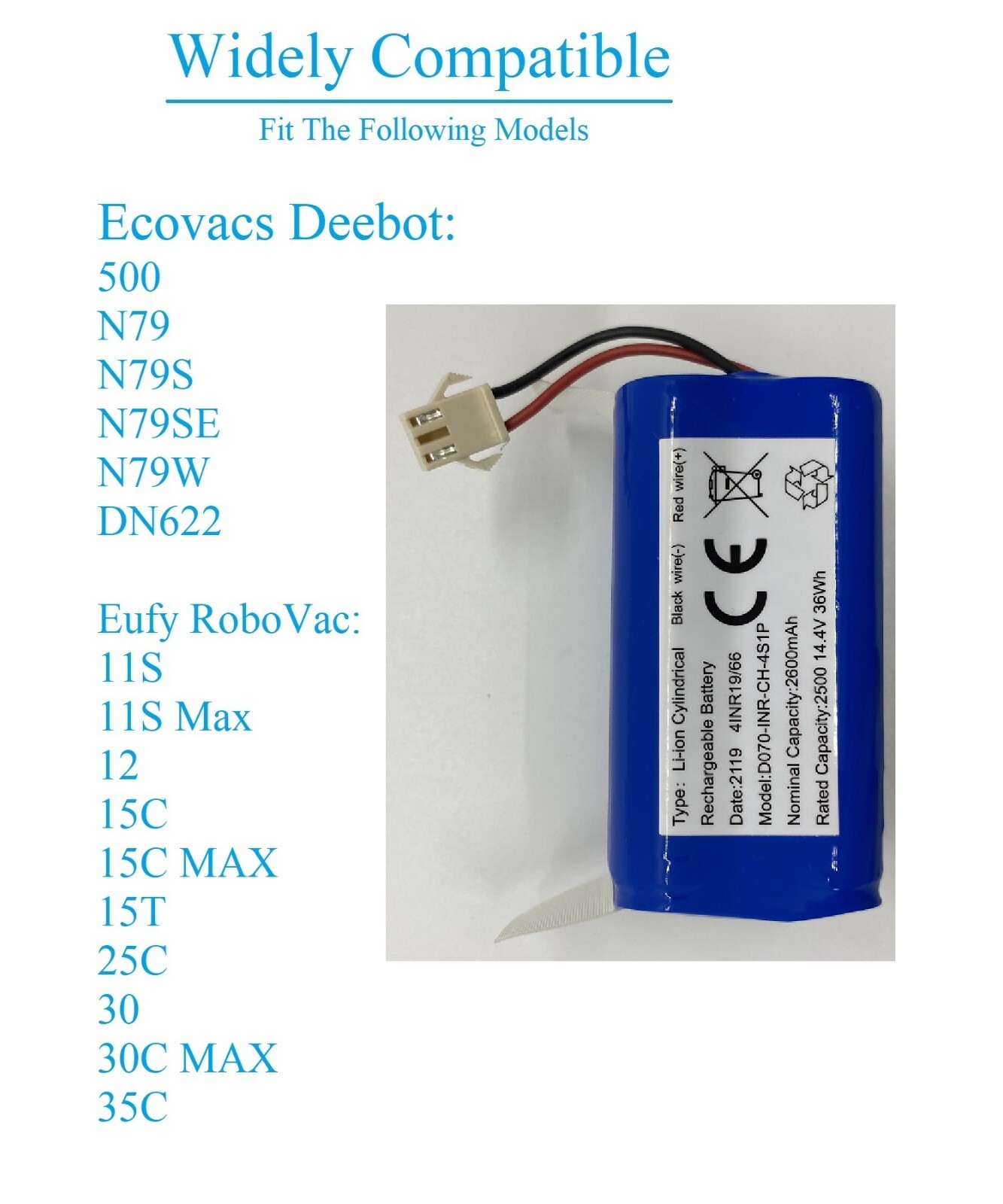 Ecovacs Deebot N79,N79S,N79SE,500,DN622 Eufy11,11S,12,15C,25 Coredy ...