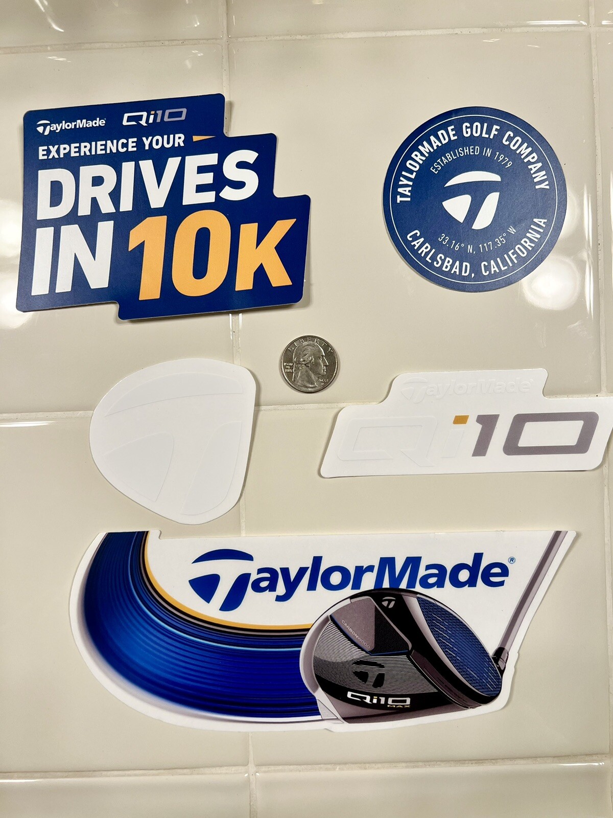 Rate Lot Of 5 Taylormade Golf Qi10 Stickers Limited New Release Car ...