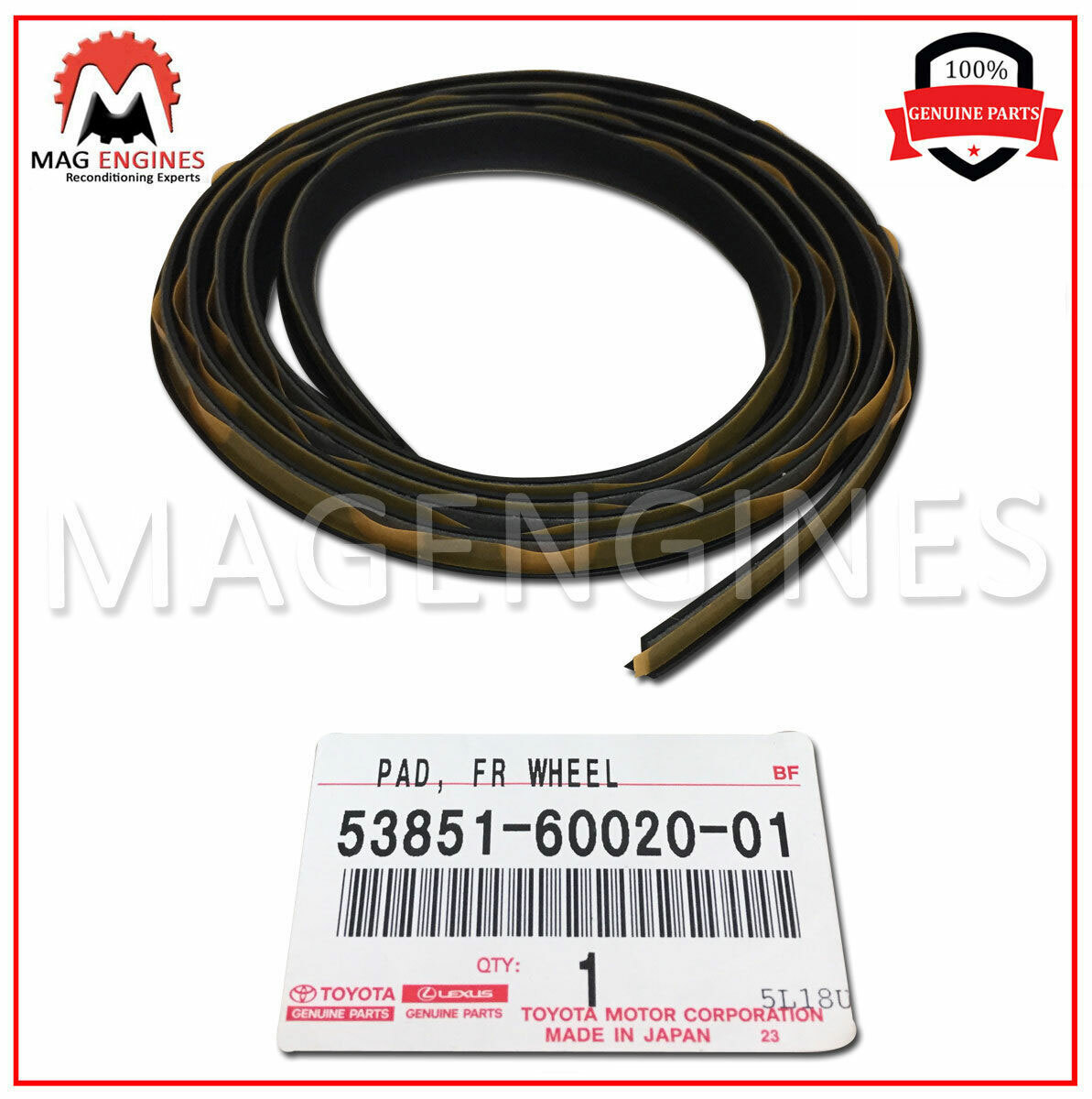 53851-60020-01 GENUINE OEM FRONT WHEEL OPENING EXTENSION PAD, NO.1 ...