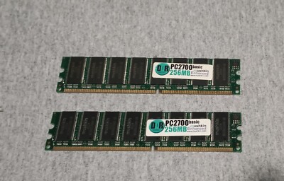 Lot of 2 Mushkin PC2700 256 MB Memory Modules Desktop RAM 512 MB Total ...