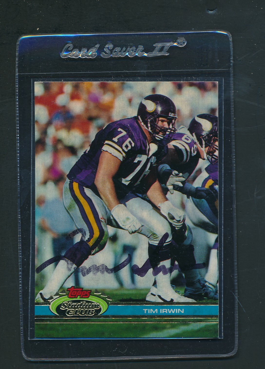 1991 Stadium Club #236 Tim Irwin Vikings Signed Auto *B8256 | eBay