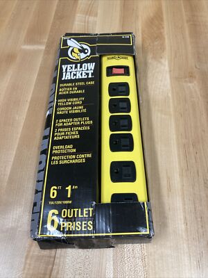 Southwire Yellow Jacket 6 ft. L 6 outlets Power Strip Yellow New | eBay