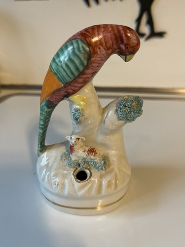 Antique Staffordshire Stoneware Inkwell – Parrot With Lamb Design | eBay