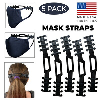 (5 Pack) Face Mask Ear Savers Strap Extension Adjustable Ear Hook Made ...