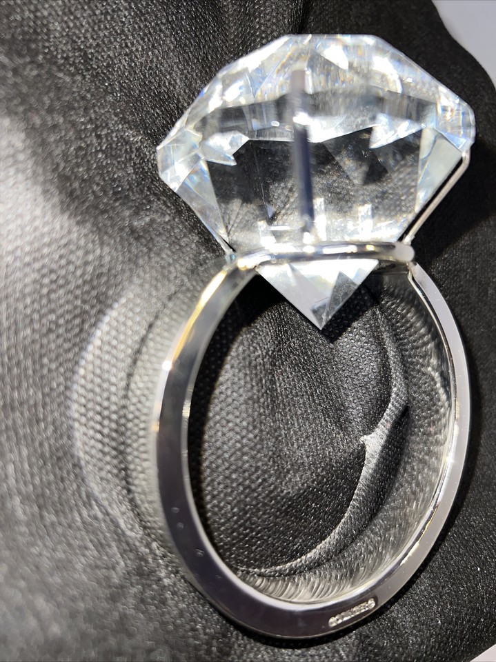 Large Godinger Crystal Diamond Ring Paperweight | eBay