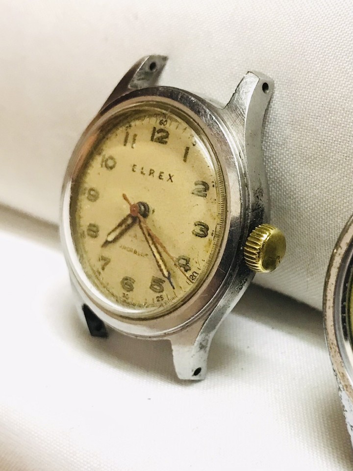 VINTAGE MEN'S ELREX/ENICAR & UNITAS/RAYMOND MILITARY WATCH LOT 1414 | eBay
