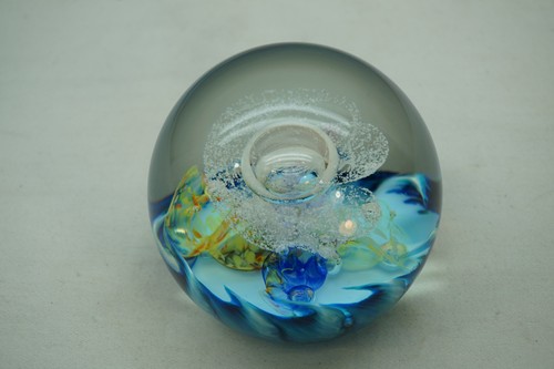 SELKIRK GLASS PAPERWEIGHT CELEBRATION 2001 SIGNED STUDIO ART GLASS ...